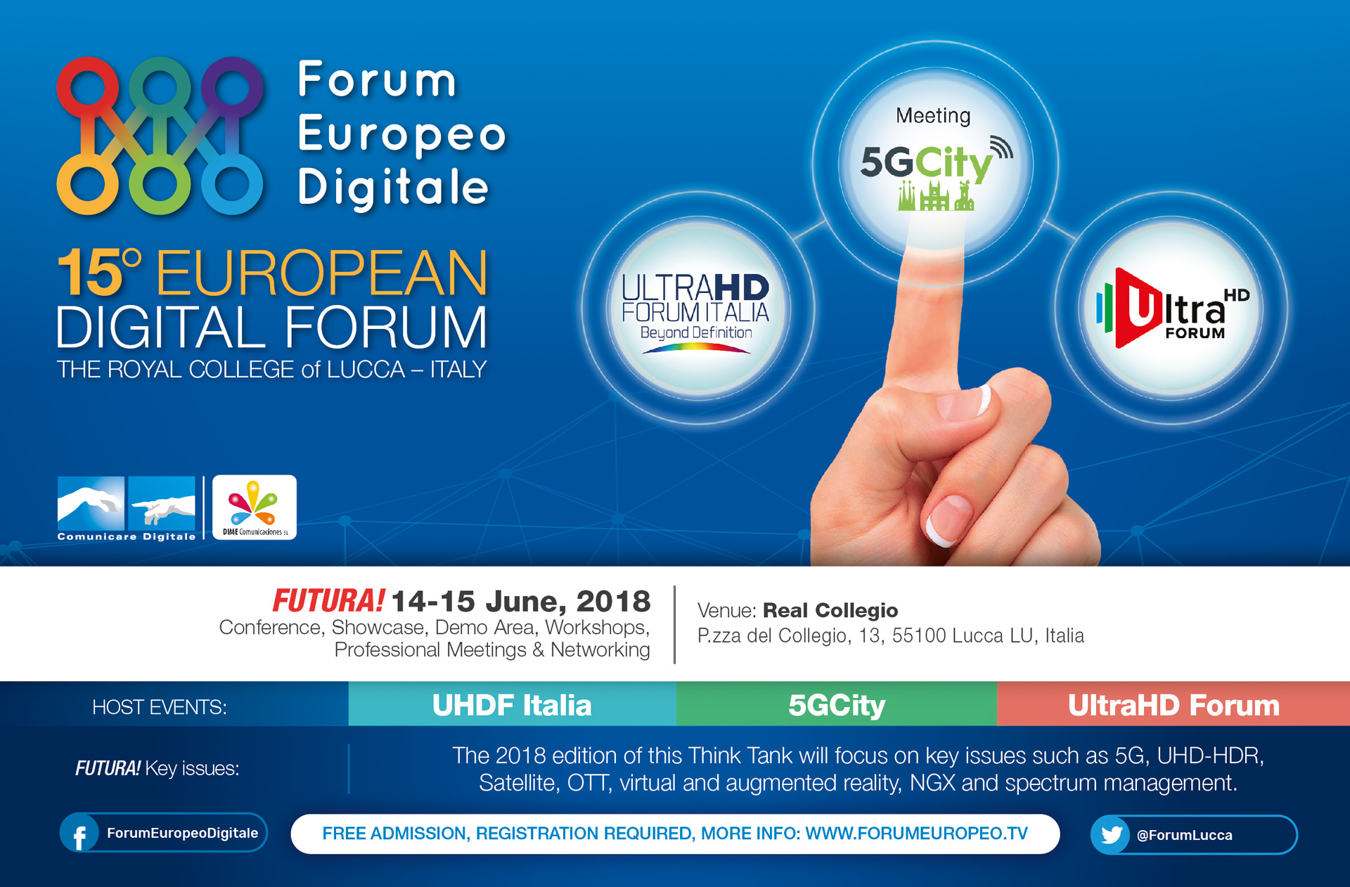 European Digital Forum 15th edition in Lucca – 12 June 2018 – 5GCity